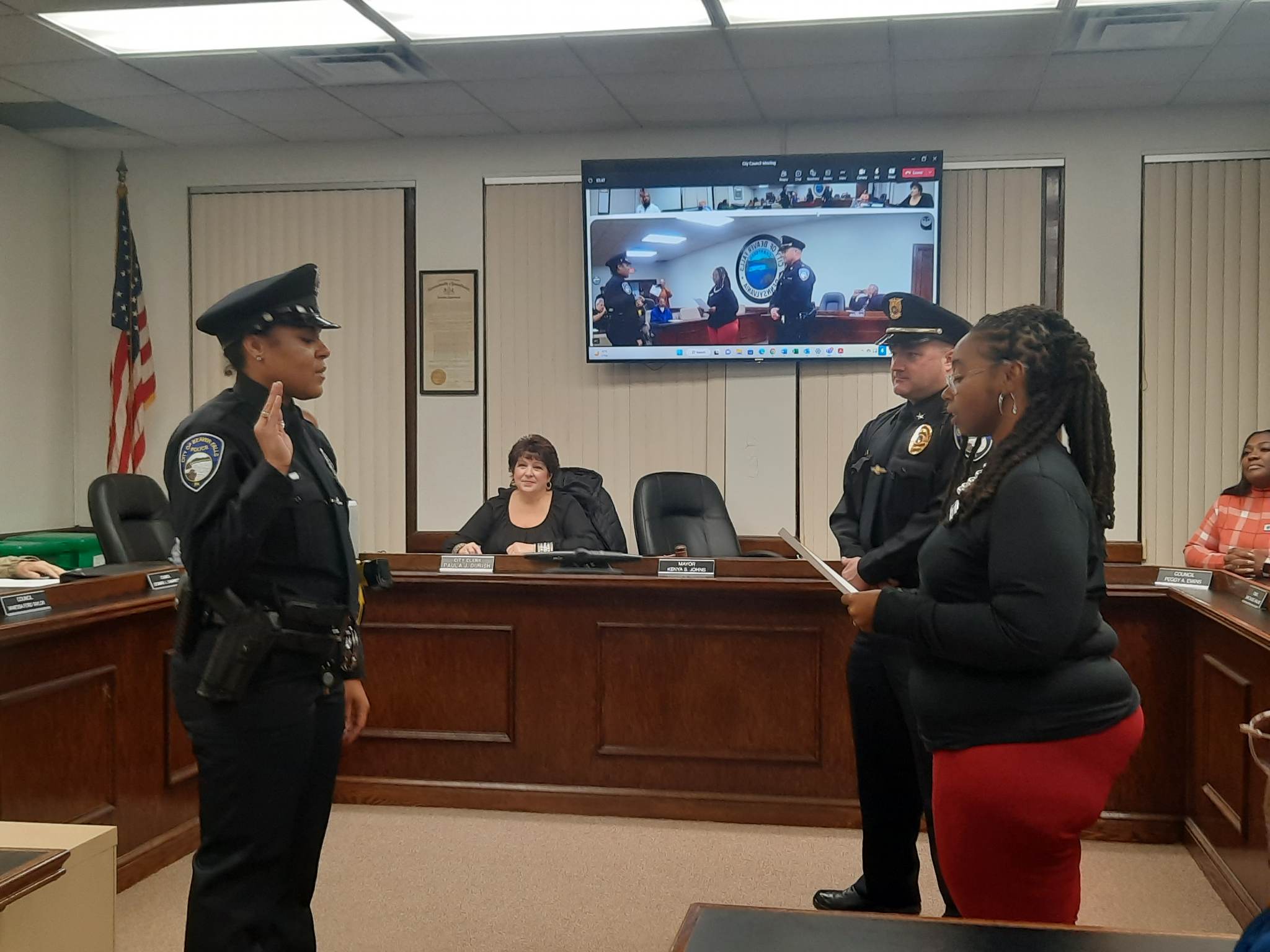 Christina Good Officially Sworn In As Beaver Falls Police Officer At ...