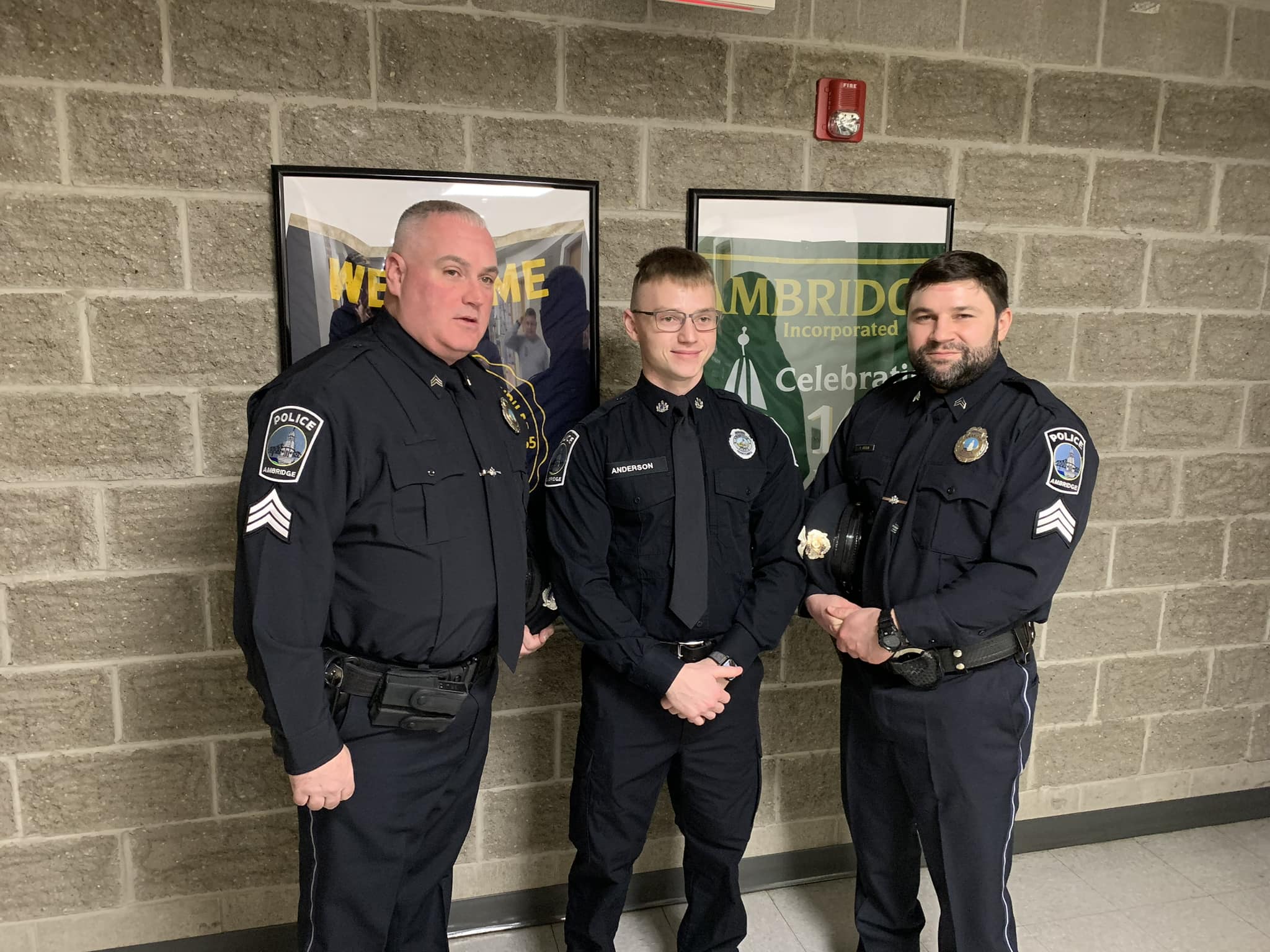 Ambridge Promotes Two Police Officers and Hires A Full-time Officer ...