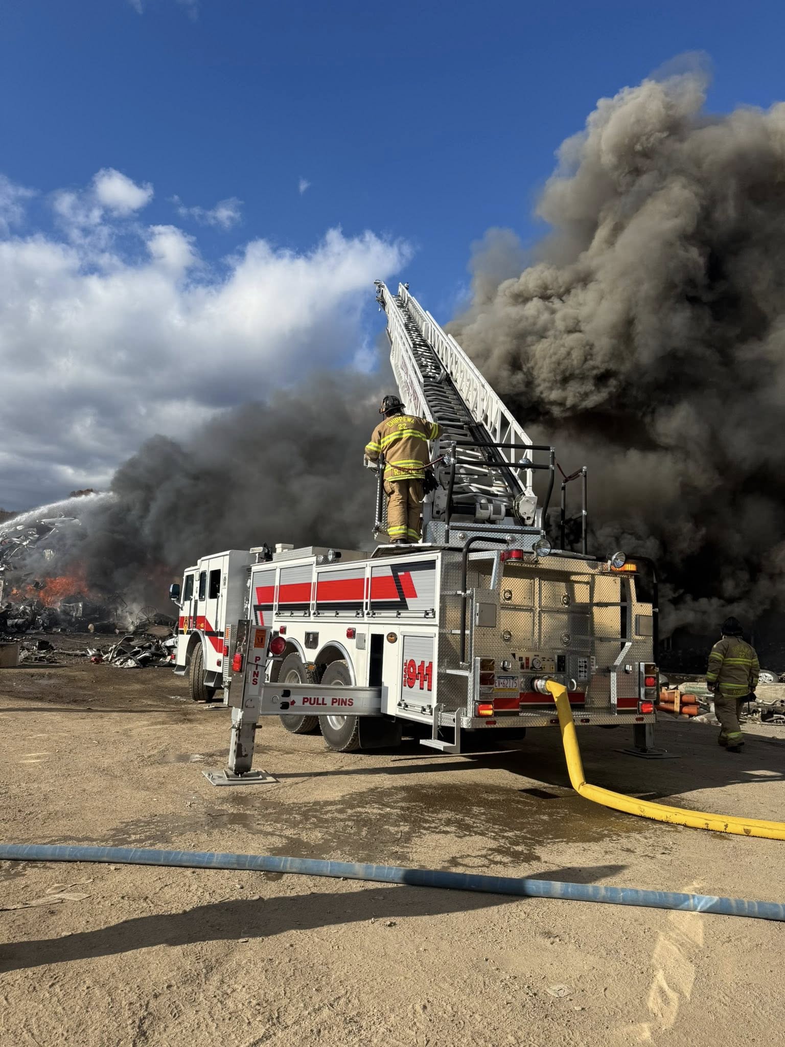 Big fire occurs at BrickYard Auto Parts in Darlington Township - Beaver ...