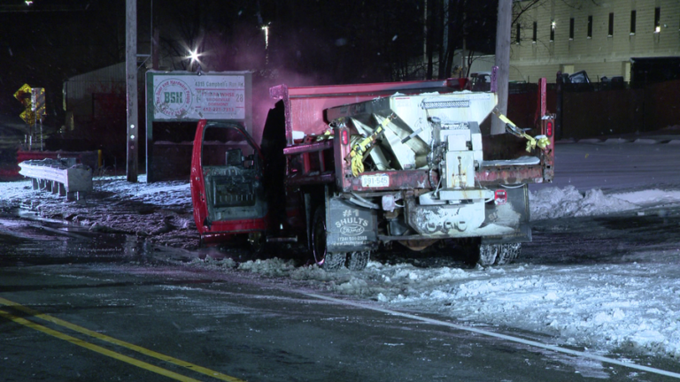 Snow plow caught on fire in Allegheny County - Beaver County Radio